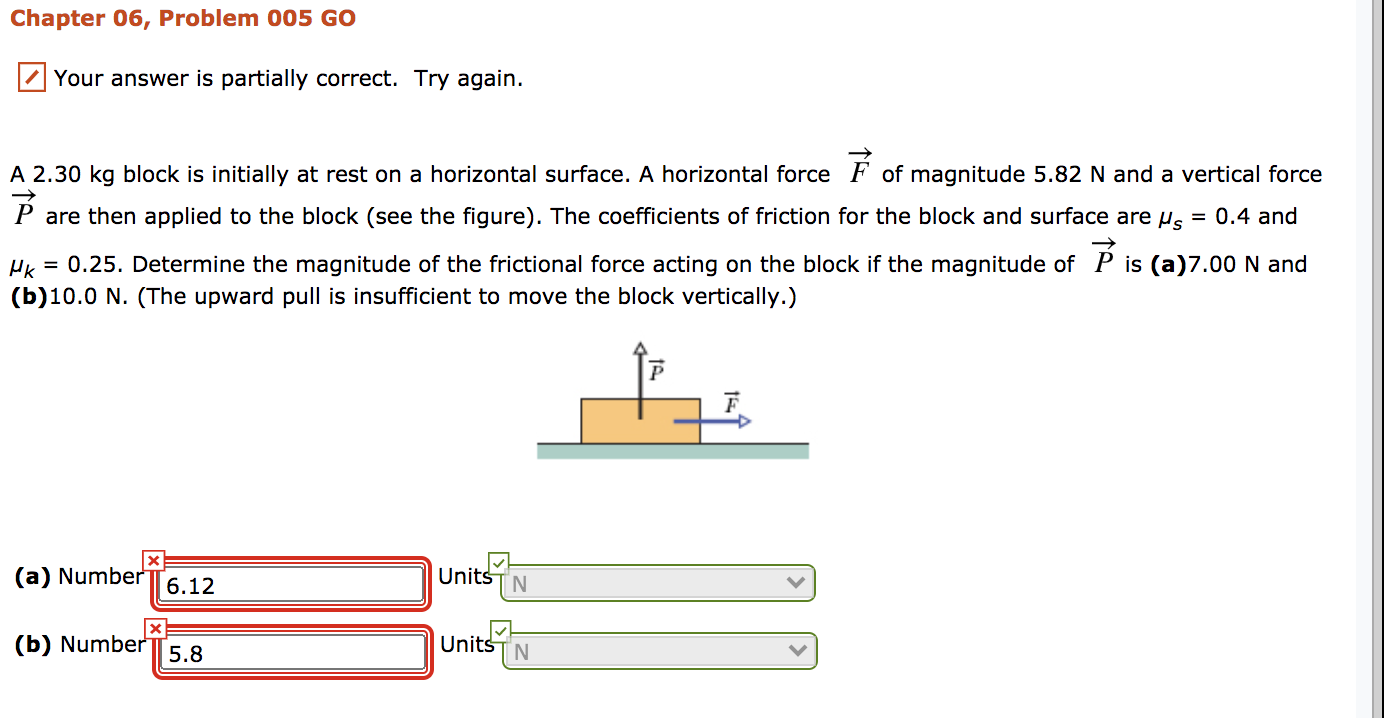Solved Chapter 06, Problem 005 GO Your answer is partially | Chegg.com