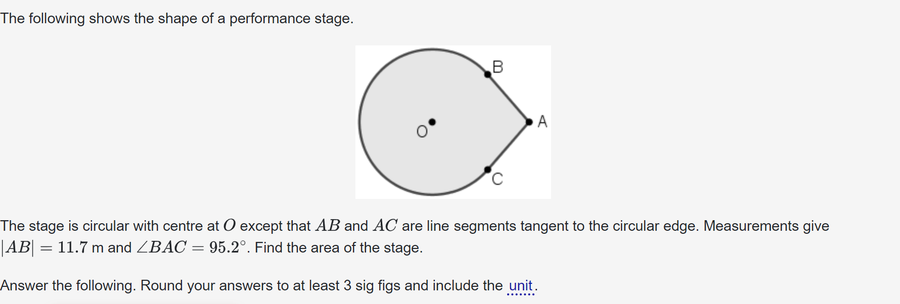 Solved The following shows the shape of a performance | Chegg.com