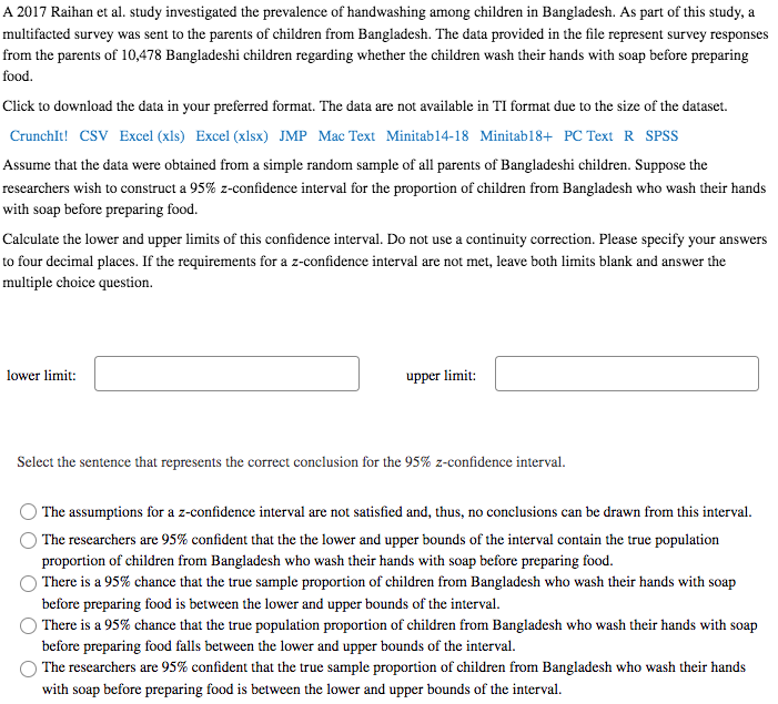 Solved Data:10478 total respondents 10020 respondents report | Chegg.com