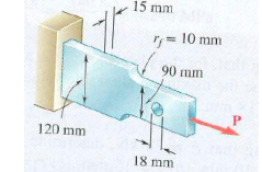 Solved A centric axial force P is applied to the steel bar | Chegg.com