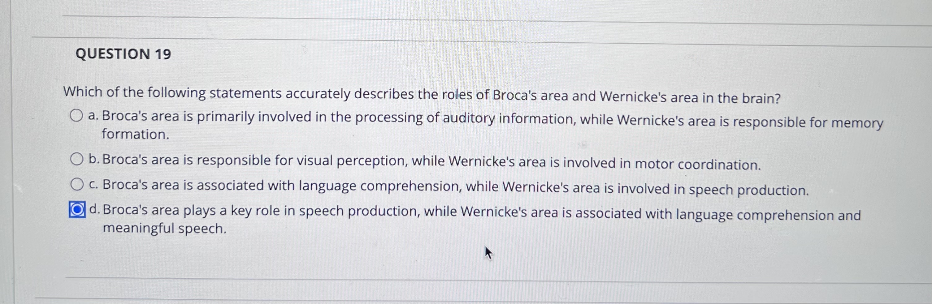 Solved QUESTION 19Which of the following statements | Chegg.com