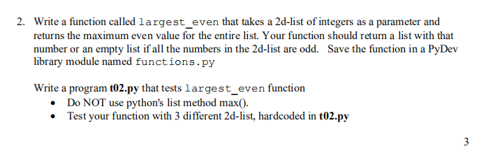 Solved Provide the docstring for all questions that does | Chegg.com