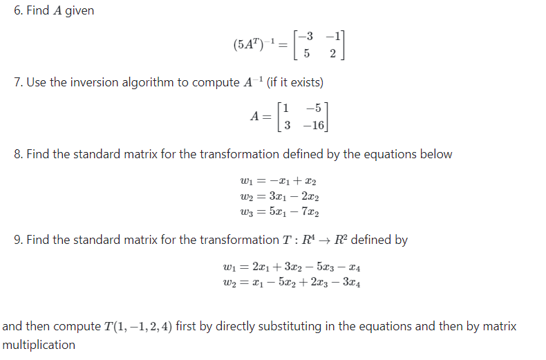Solved 1. Find a system of linear equations in the unknowns | Chegg.com