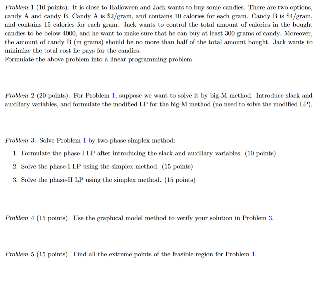 Solved Problem 1 (10 ﻿points). ﻿It is close to Halloween and | Chegg.com