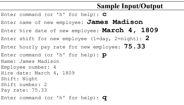 Solved / Employee.h #ifndef EMPLOYEE_H #define | Chegg.com