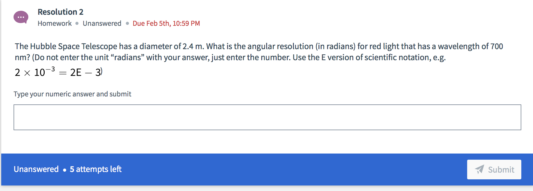 Solved Resolution 2 Homework • Unanswered • Due Feb 5th, | Chegg.com