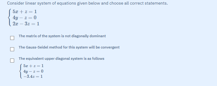 Solved Consider linear system of equations given below and | Chegg.com