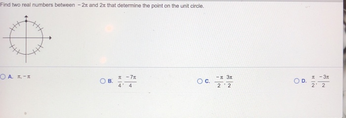 Solved Find two real numbers between-2? and 2? that | Chegg.com