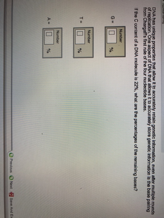 Solved DNA has unique properties that allow it to accurately | Chegg.com