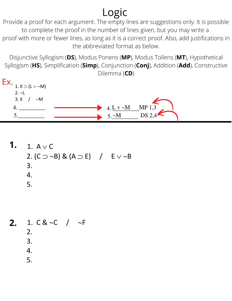 Solved Logic Provide a proof for each argument. The empty | Chegg.com