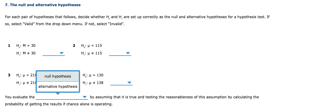 Solved For each pair of hypotheses that follows, decide | Chegg.com