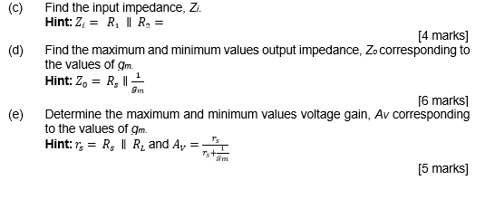 Solved Figure 3 shows a JFET in the source-follower | Chegg.com