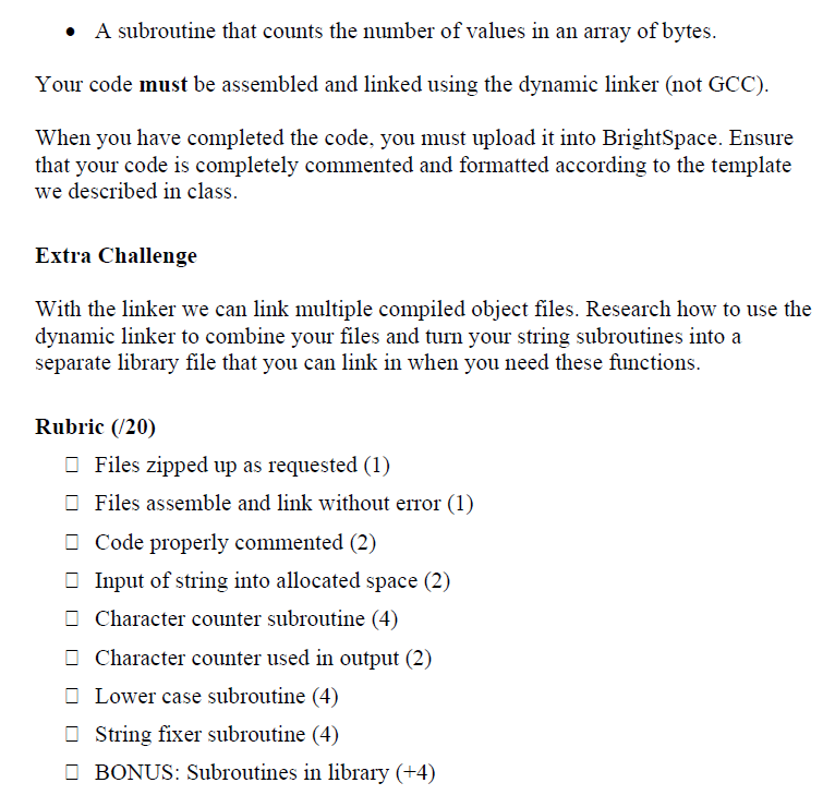 NET1004 Lab 4: Assembly Language Programming II Note | Chegg.com