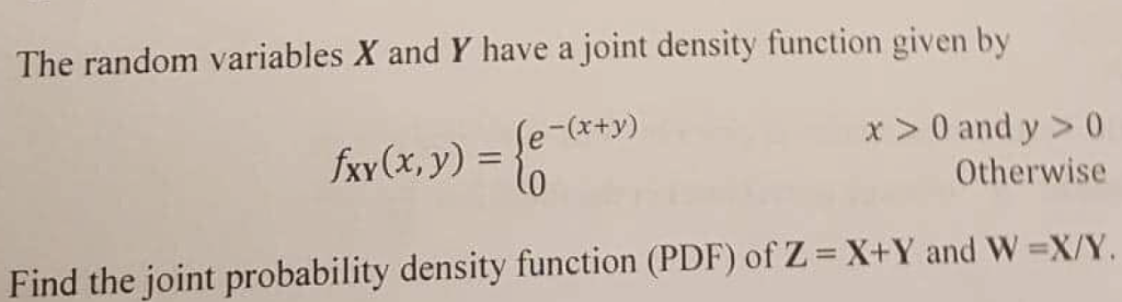 Solved The random variables X and Y have a joint density | Chegg.com