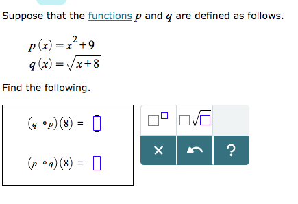 Solved Suppose that the functions p and q are defined as | Chegg.com