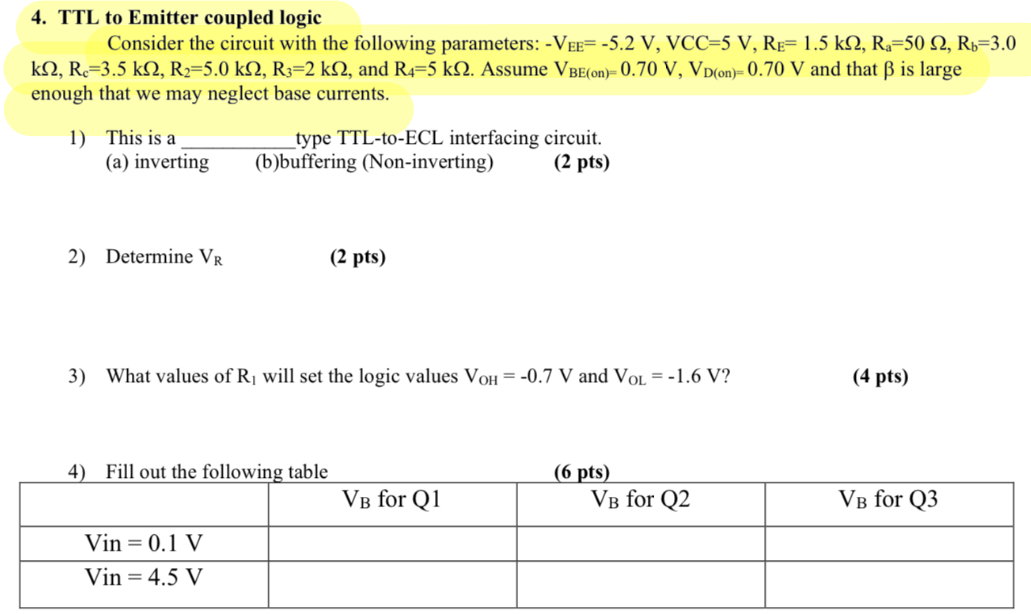 Solved Consider the circuit with the following parameters: | Chegg.com