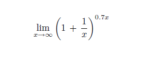 Solved limx→∞(1+x1)0.7x | Chegg.com