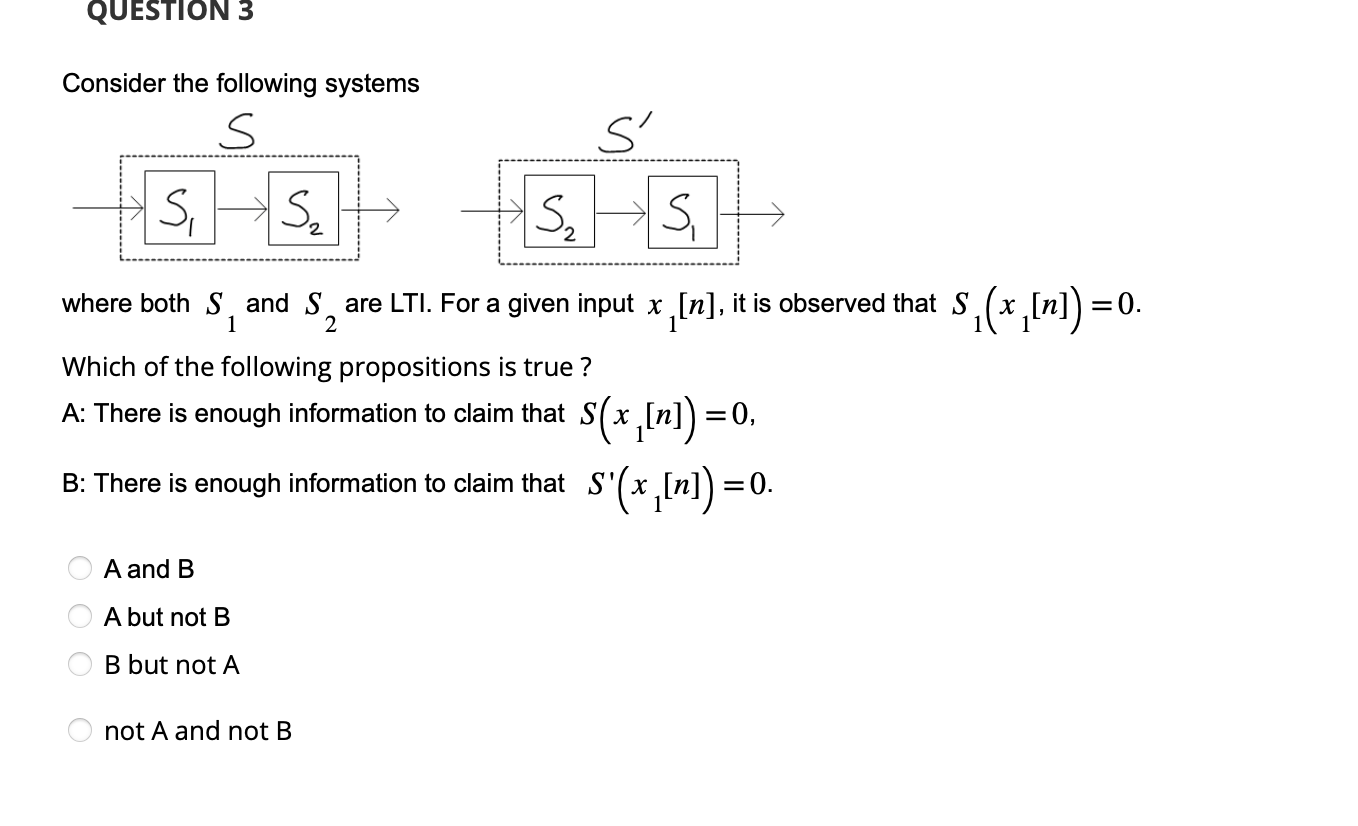 Solved Consider the following systems where both S1 and S2 | Chegg.com