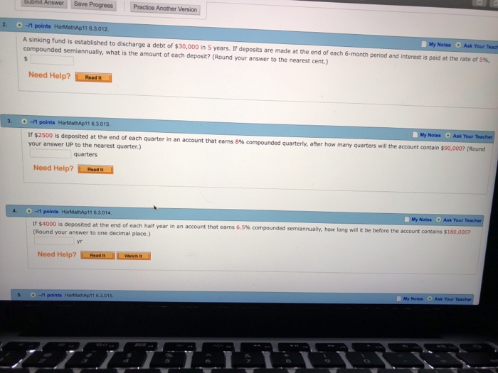 Solved Submit Answer Save Progress Practice Another Version | Chegg.com
