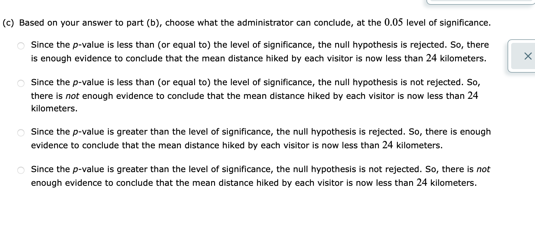 Solved According to previous studies, the mean distance each | Chegg.com