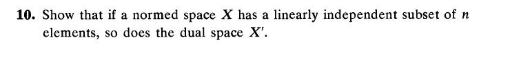 Solved 10. Show that if a normed space X has a linearly | Chegg.com