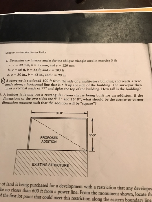 Solved Chapter 1- Introduction to Statics 4. Determine the | Chegg.com