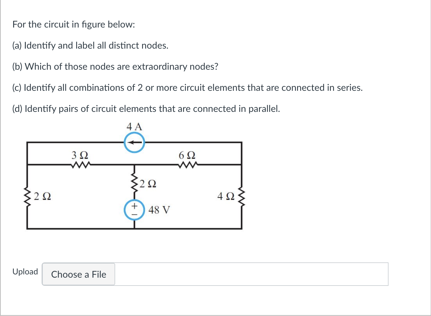 Solved For the circuit in figure below: (a) Identify and | Chegg.com
