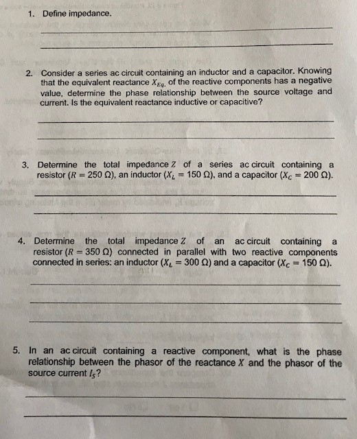 Solved Impedance of a parallel RC circuit In this section, | Chegg.com