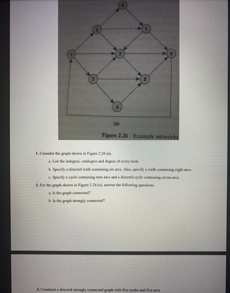 Solved (a) Figure 2.26 Example networks 1. Consider the | Chegg.com