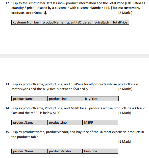 Solved - customers (customerNumber, customerName, city, | Chegg.com