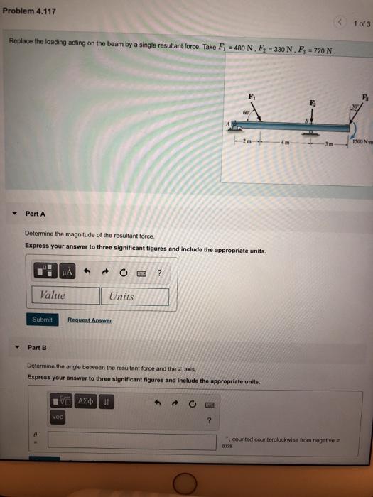 Solved Problem 4.117 1 of 3 Replace the loading acting on | Chegg.com