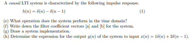 Solved A causal LTI system is characterized by the following | Chegg.com