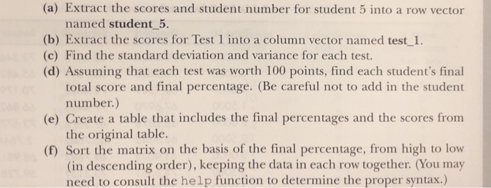Solved 4.2 Load the file thermo_scores.dat provided by your | Chegg.com