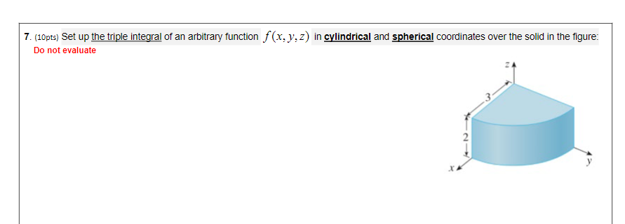 Solved Set up the triple integral of an arbitrary function | Chegg.com