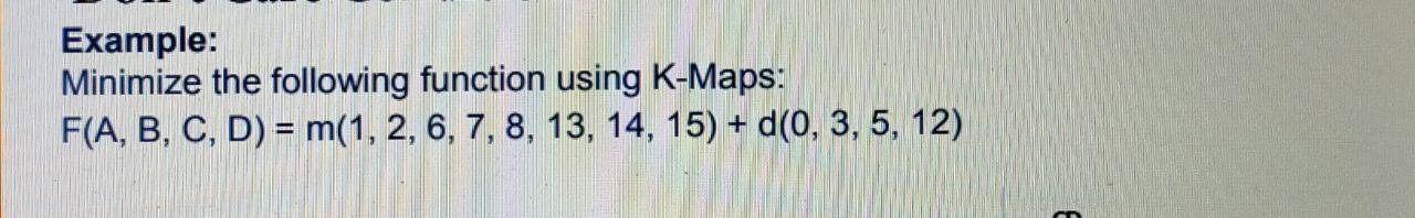 Solved Example: Minimize the following function using | Chegg.com