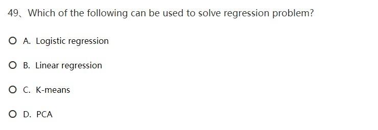 Solved 49. Which of the following can be used to solve | Chegg.com