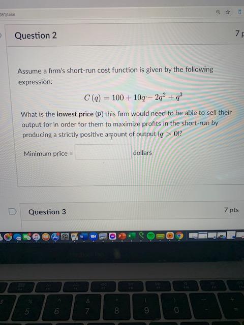 Solved Assume a firm's short-run cost function is given by | Chegg.com