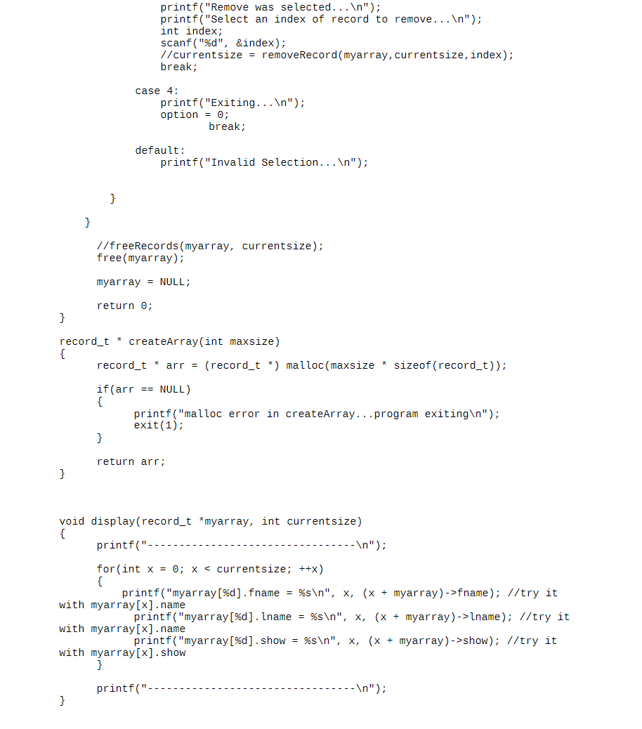 Solved Need help with this program, everything is in C using | Chegg.com Solved Need help with this program, everything is in C using | Chegg.com