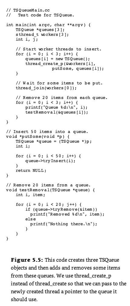 // TSQueueMa in.cc // Test code for TS Queue. int | Chegg.com