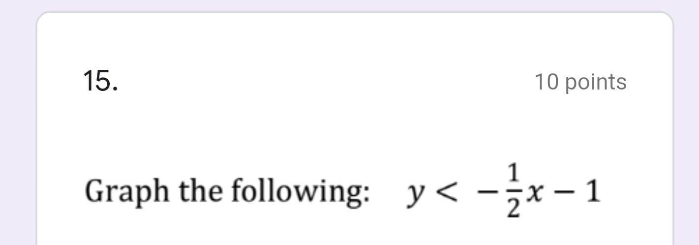 Solved 10 points Graph the following: y