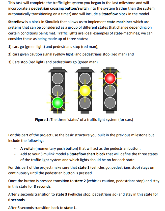 Solved This task will complete the traffic light system you | Chegg.com
