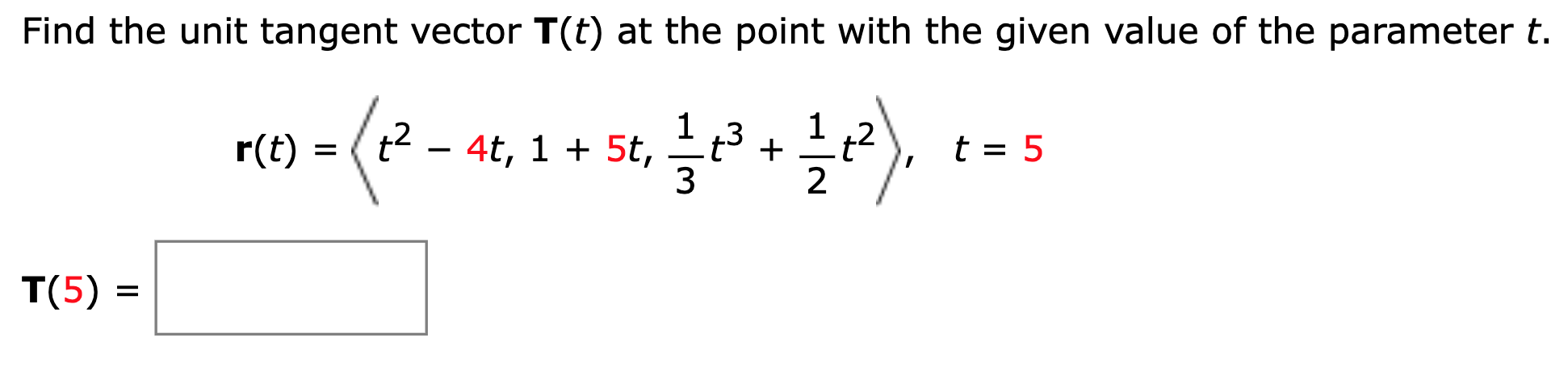 Solved Find the unit tangent vector T(t) at the point with | Chegg.com