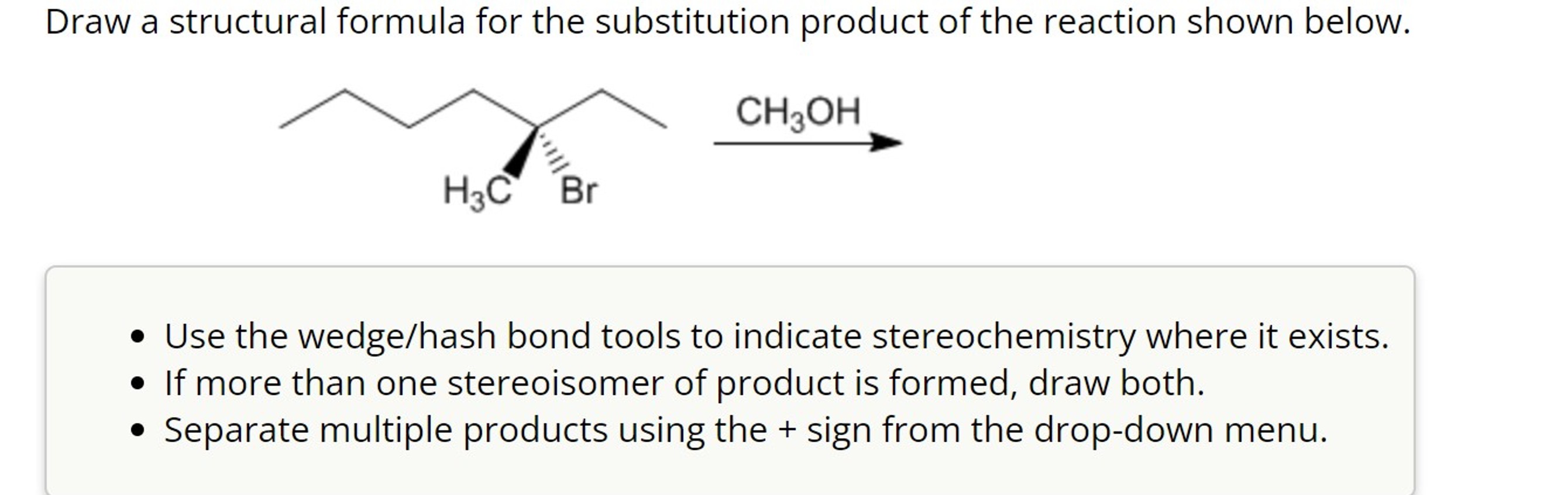 Solved Draw a structural formula for the substitution | Chegg.com