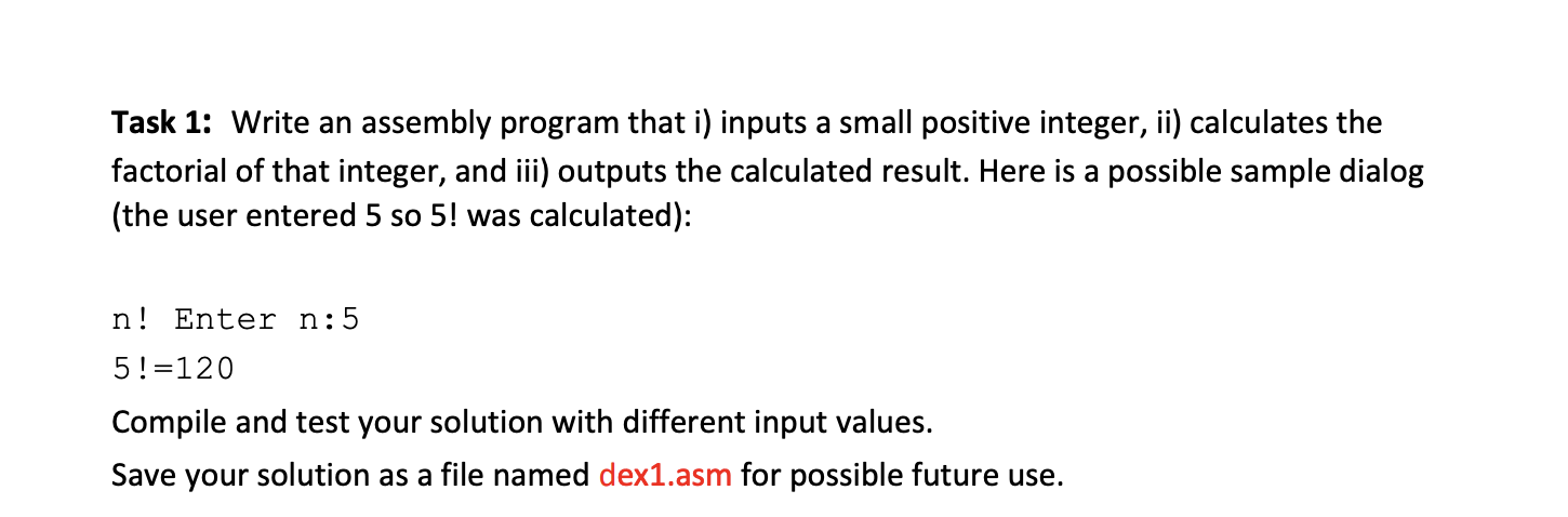 Solved Task 1: Write an assembly program that i) ﻿inputs a | Chegg.com