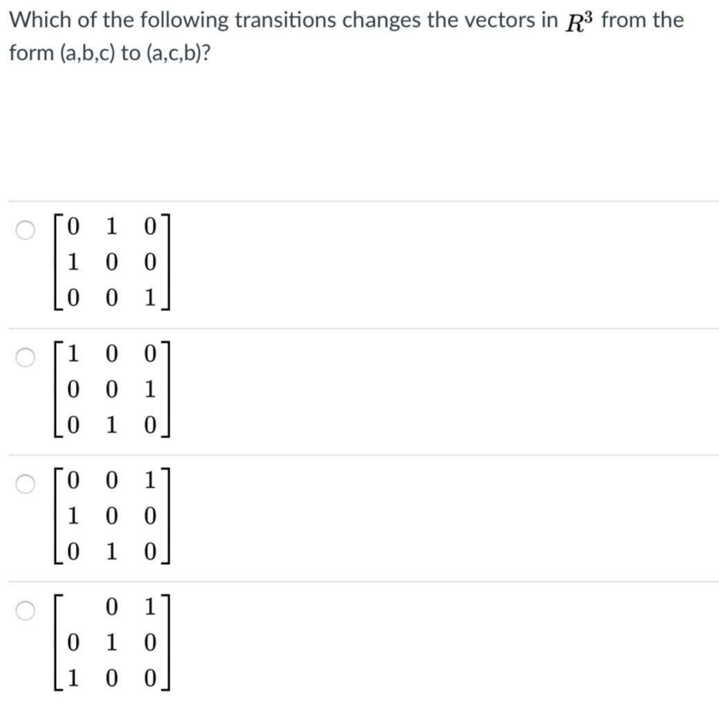 Solved Which of the following transitions changes the | Chegg.com