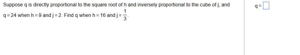 Solved Suppose q is directly proportional to the square root | Chegg.com