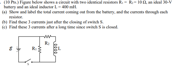 10 Pts Figure Below Shows A Circuit With Two