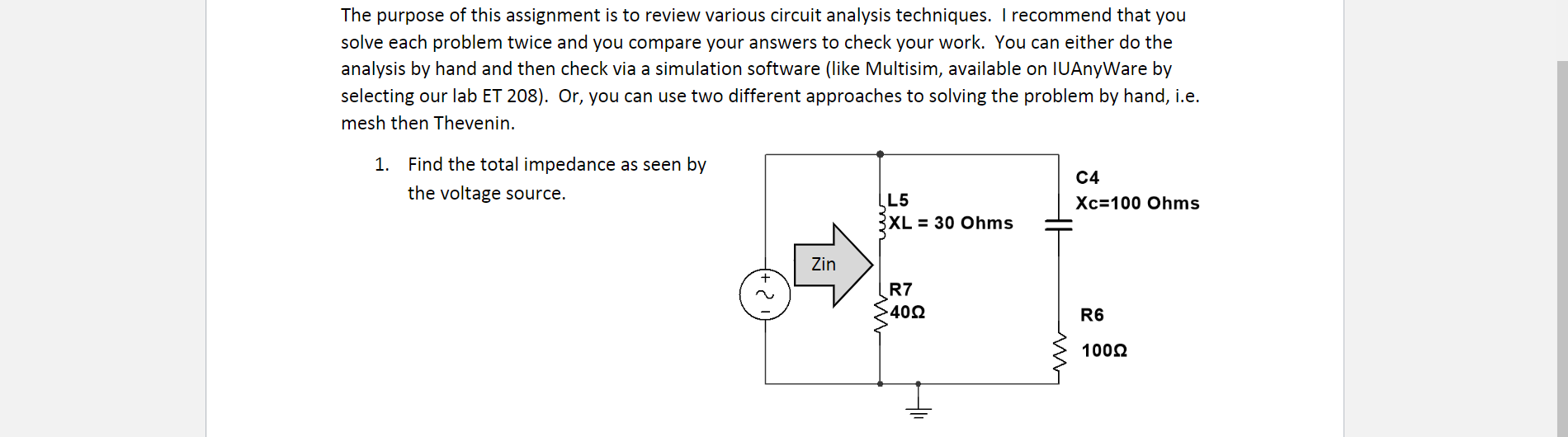 Solved The purpose of this assignment is to review various | Chegg.com