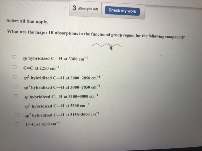 Solved 3 attempts left Check my work Select all that apply. | Chegg.com