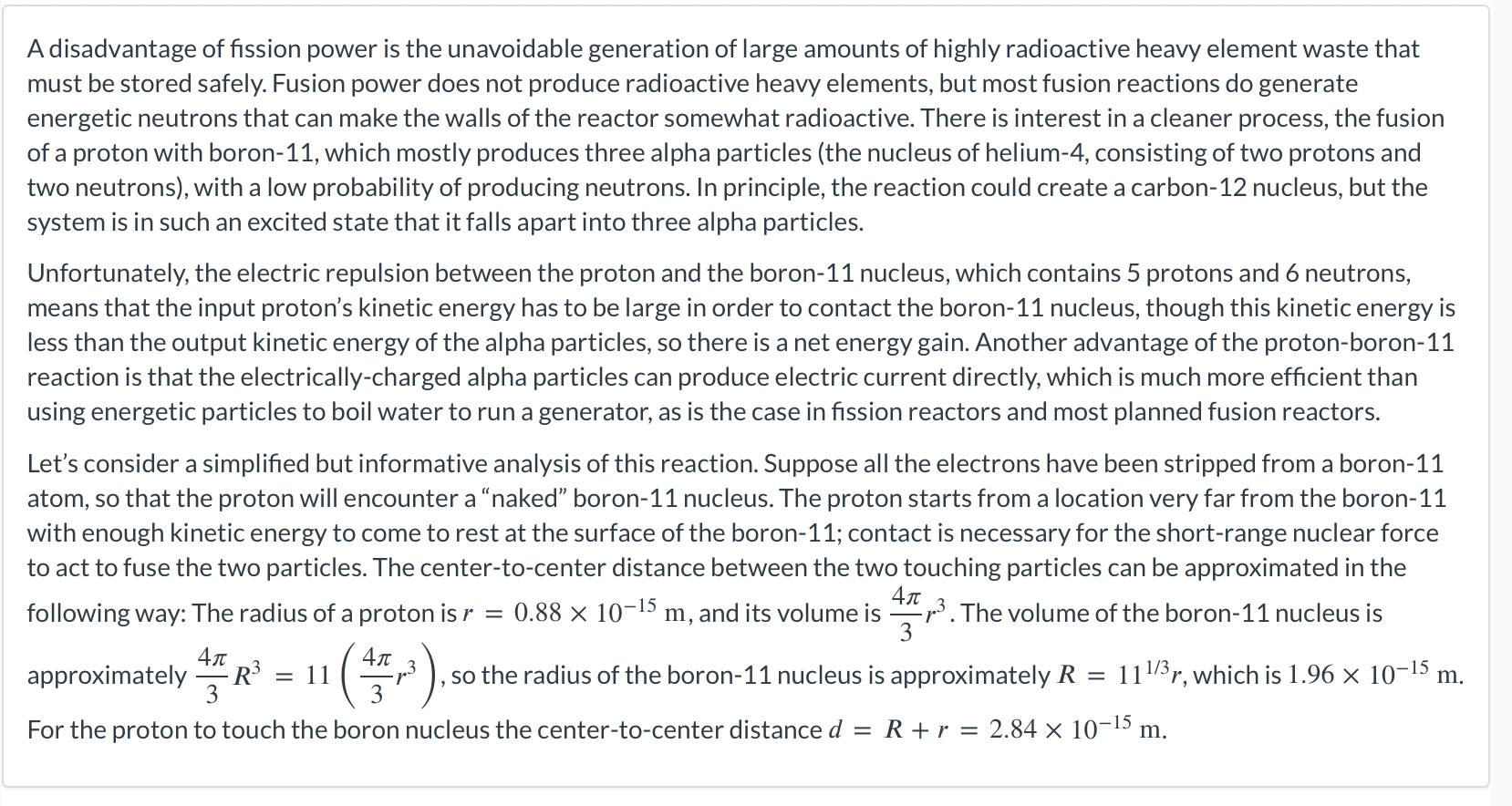 Solved A disadvantage of fission power is the unavoidable | Chegg.com